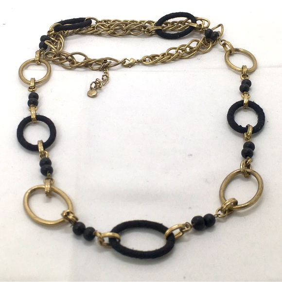 Liz Claiborne | Jewelry | Vintage Liz Claiborne Gold And Black Wrapped ...